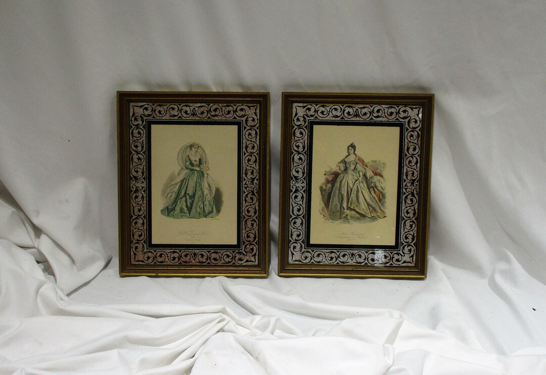 Pair of Framed French Lithographs, Early 20th Century, Classical ...