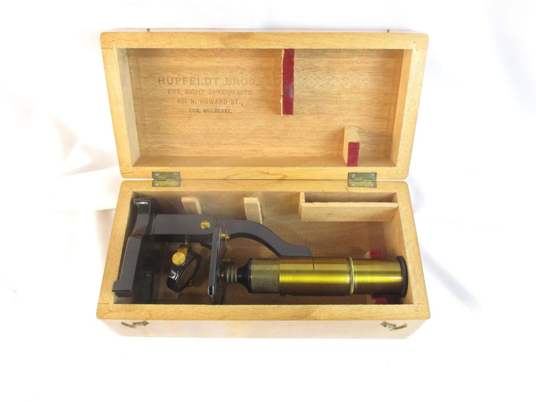 French Microscope in Original Wood Case, Children's Science Experiment ...