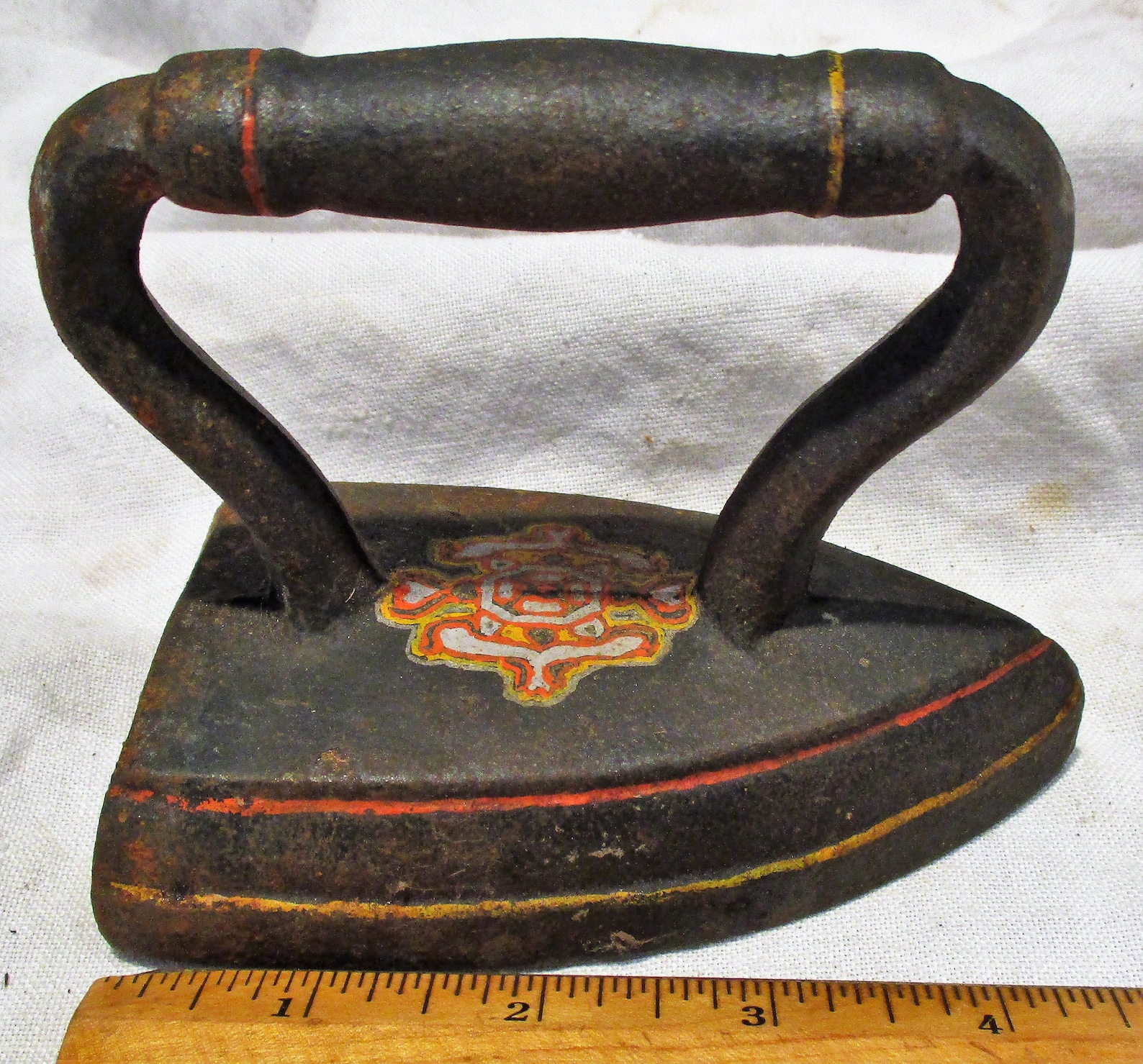 Children's Iron Antique Folk Art Painted Vintage Compact - Etsy