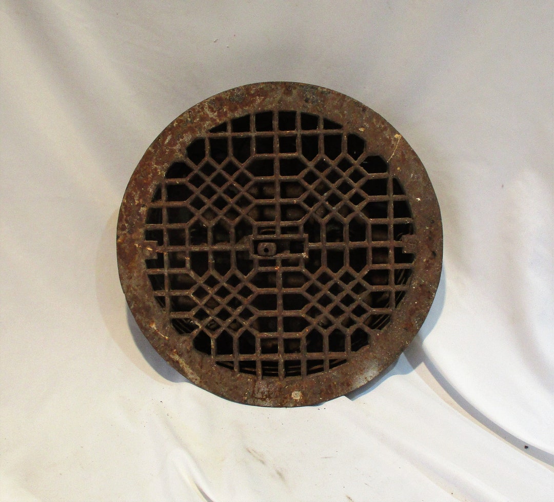 Vent Grate, Old Round Radiator Cover and Base, Arts & Crafts ...