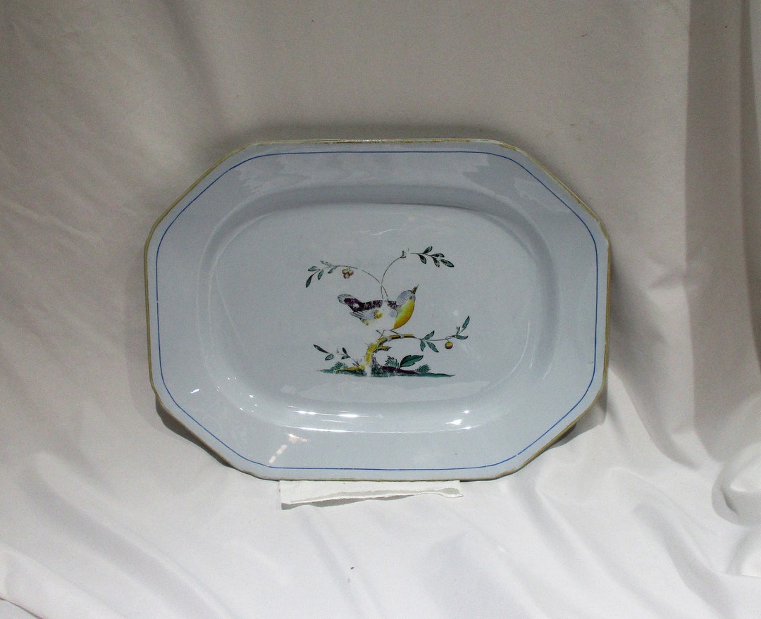 Spode Queen's Bird Large Platter, Antique Octagonal English Ironstone ...