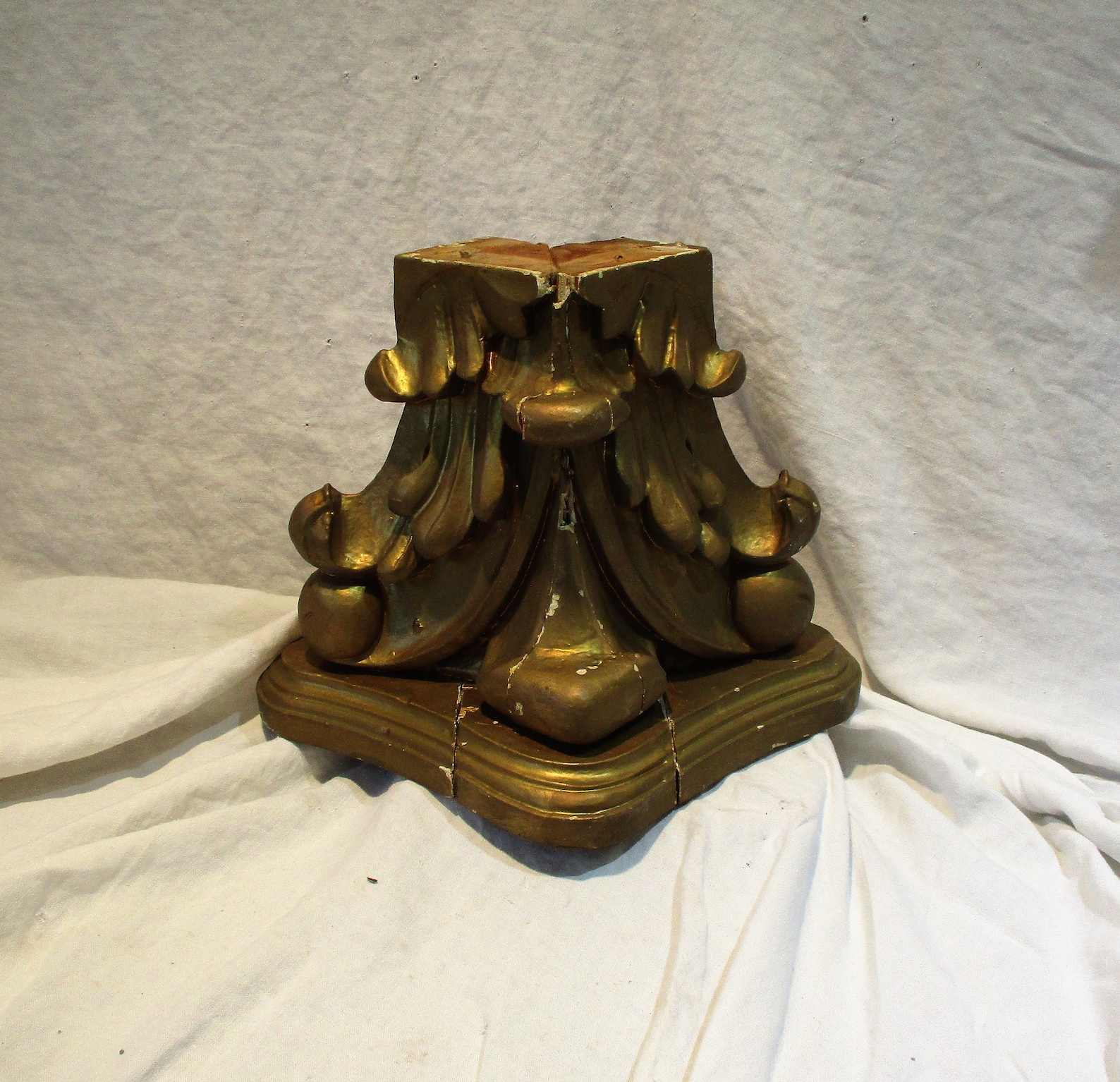 Rococo Column or Capital Fragment Old Gilded Architectural - Etsy