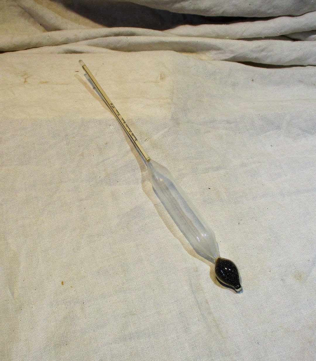 Hydrometer or Lactometer, Specific Gravity Gauge, Large Antique ...