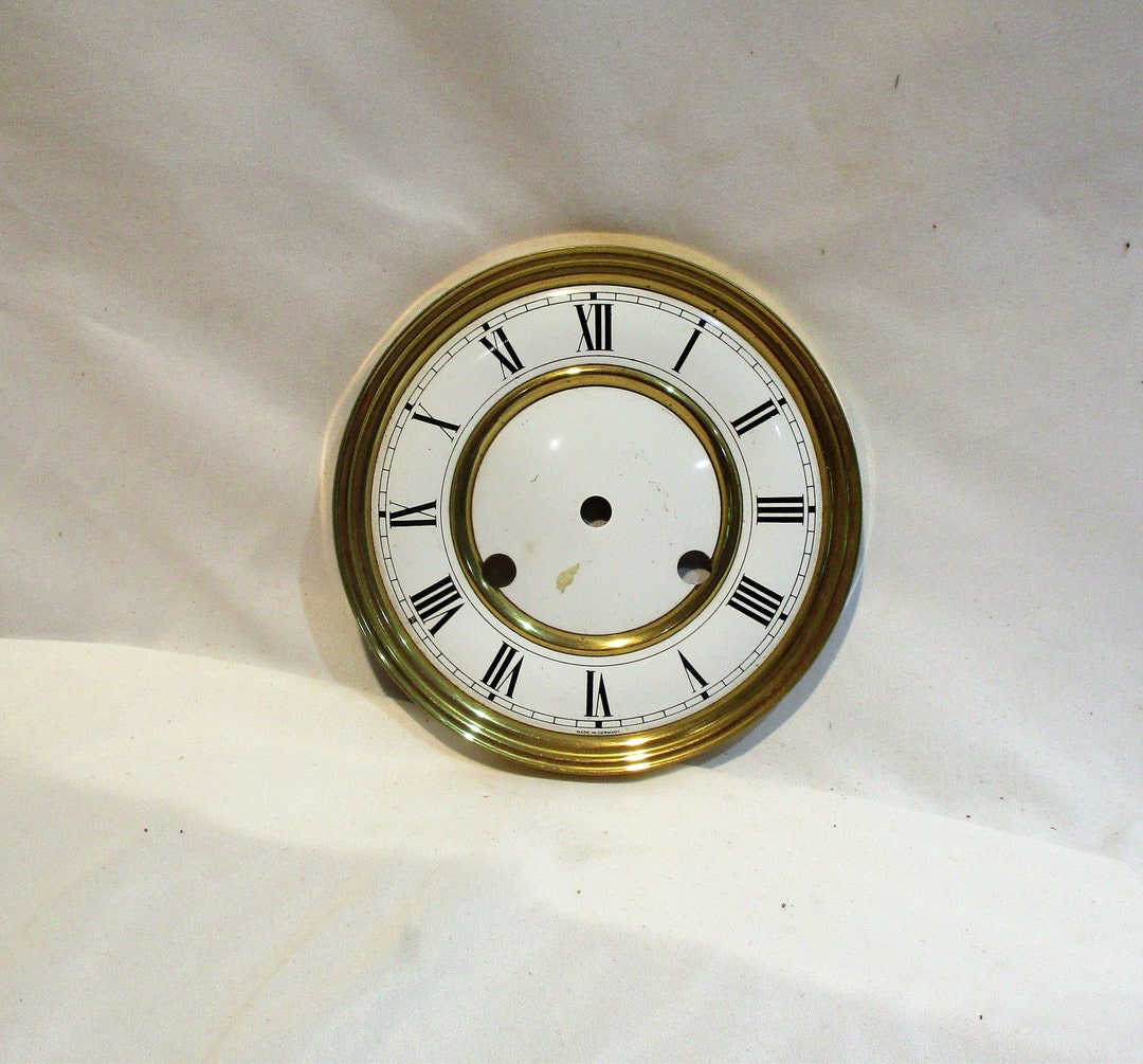 Vintage German Clock Face: Metal Roman Numerals, Salvaged Beaux Arts ...