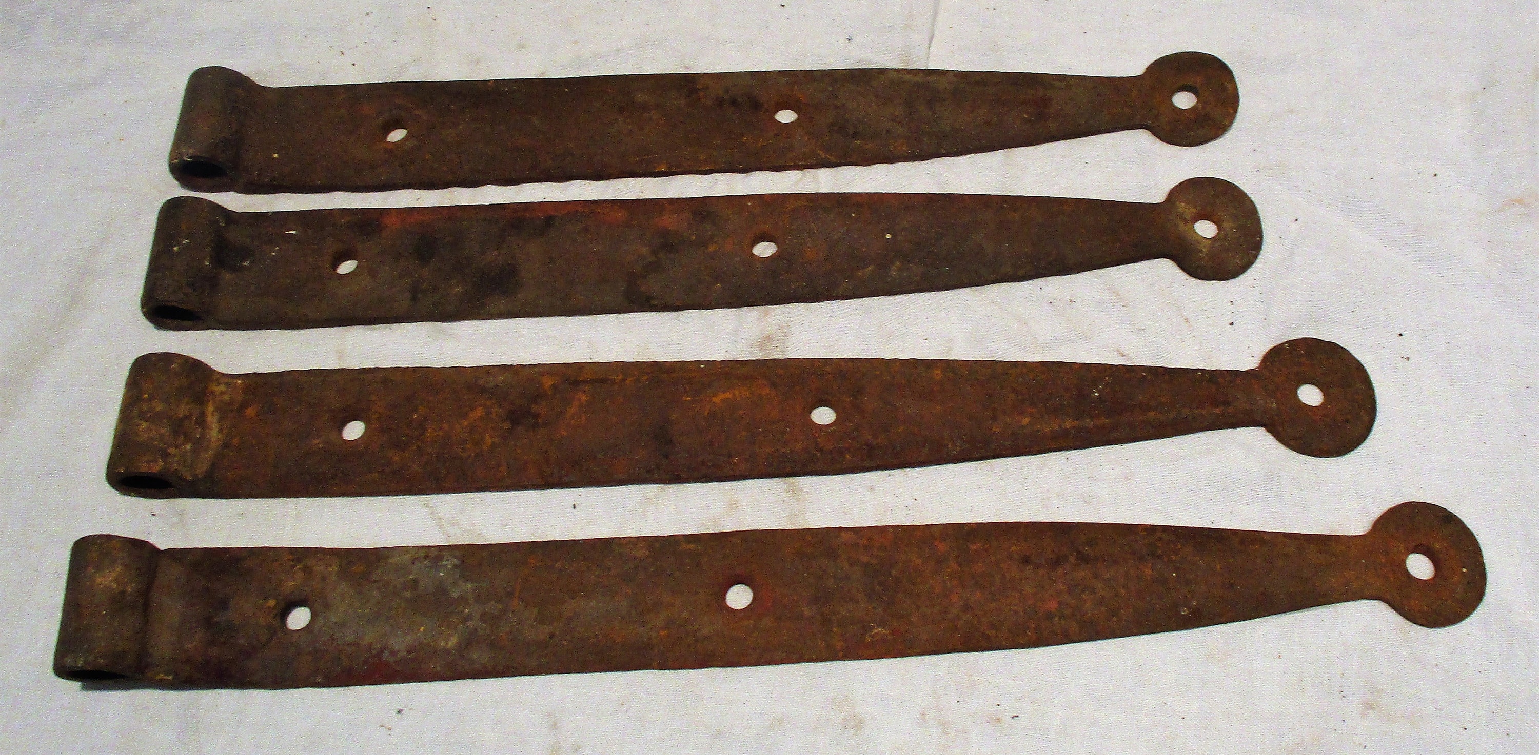 Strap Hinges Set of 4 Hand Forged Wrought Iron Barn Door | Etsy