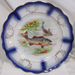 Antique Fish Plates: Austrian Luncheon Decor, 19th Century Pair - Etsy