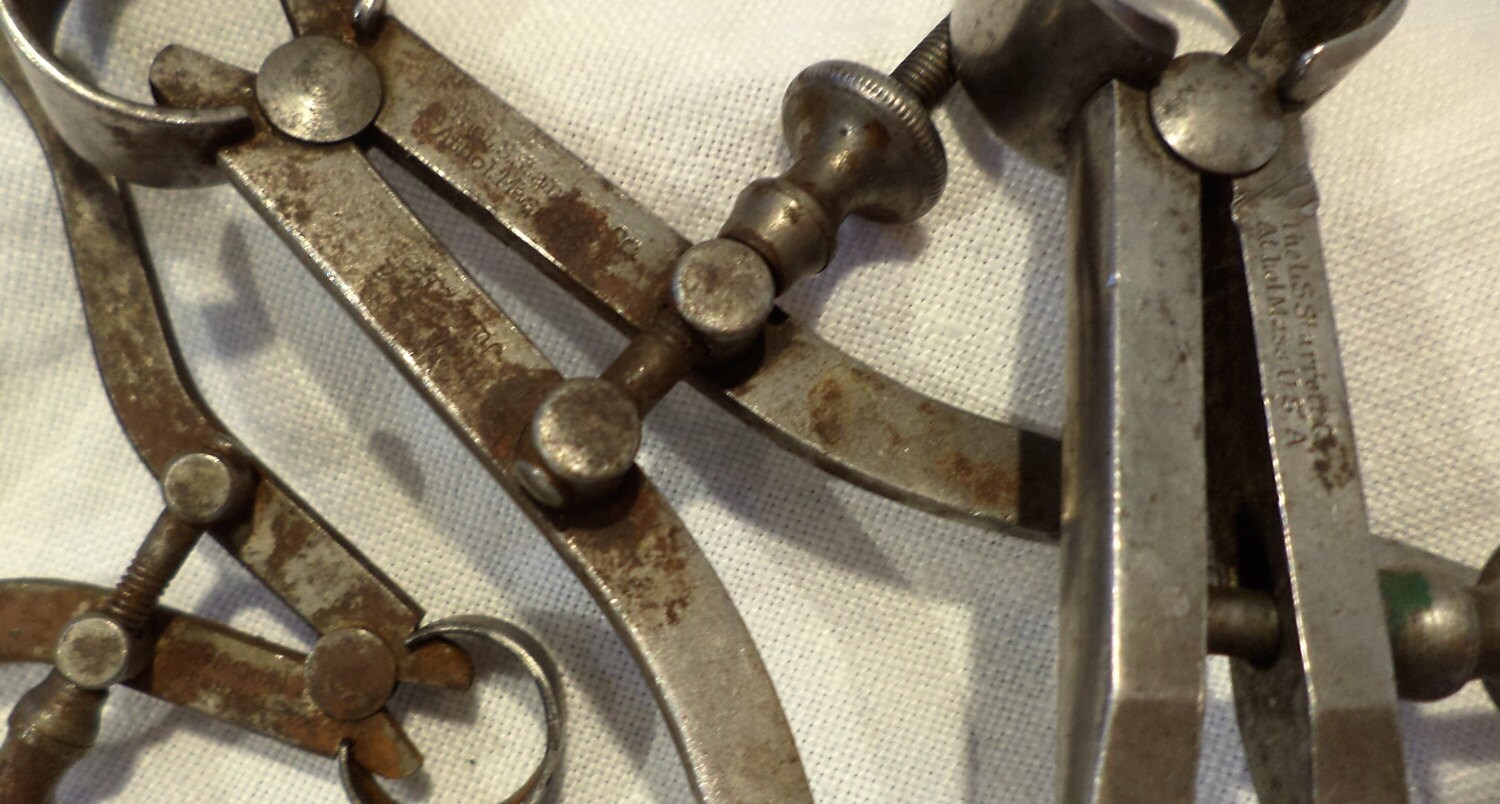 Calipers Set of Three Vintage Starrett Foundry or Carpentry | Etsy