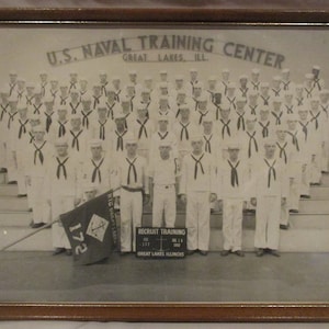 1963 US Navy Boot Camp Photo, Lakes Recruit Training, Framed Military ...