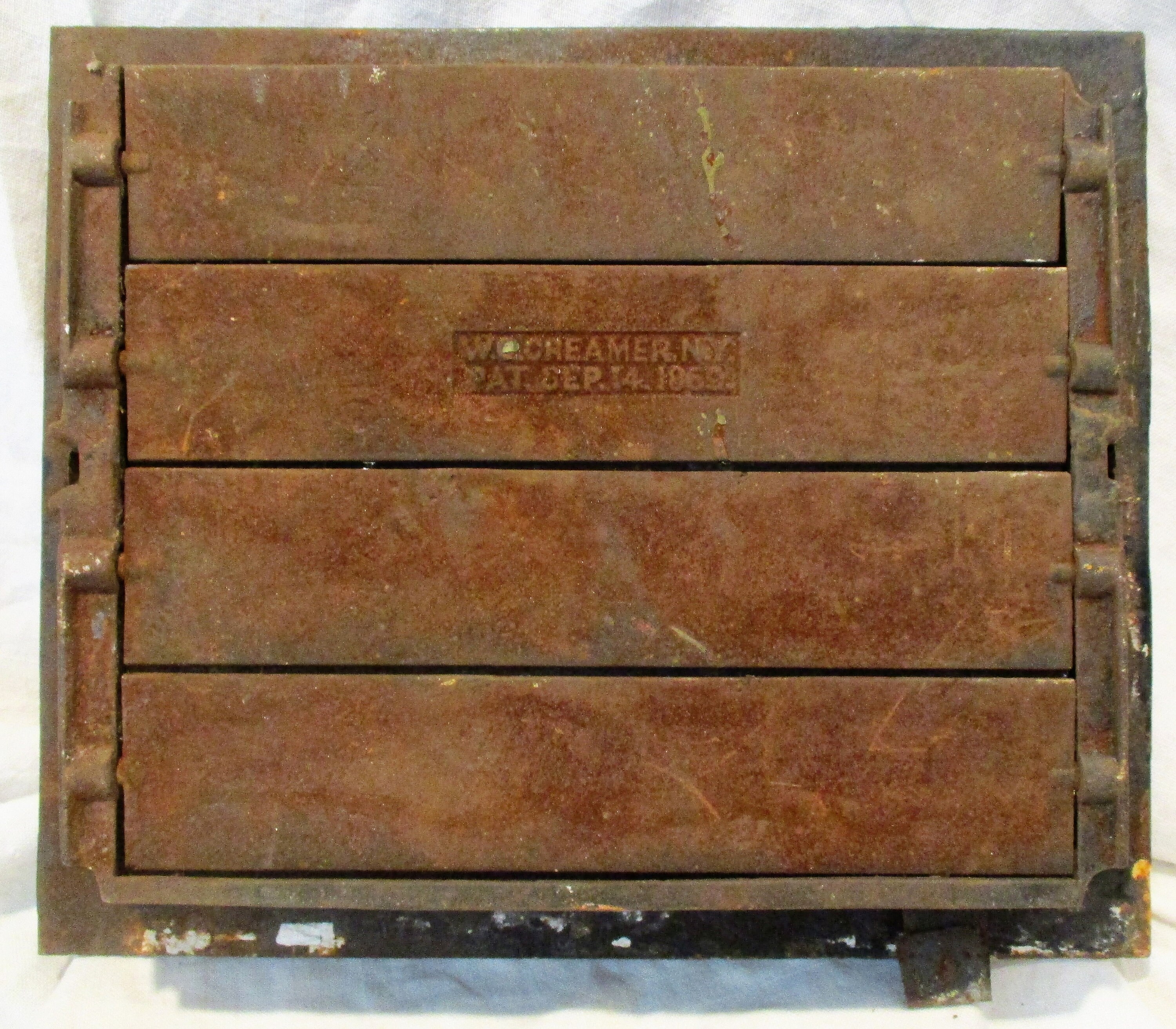 Vent Grate or Radiator Grate, Large Rectangular Cast Iron Architectural ...