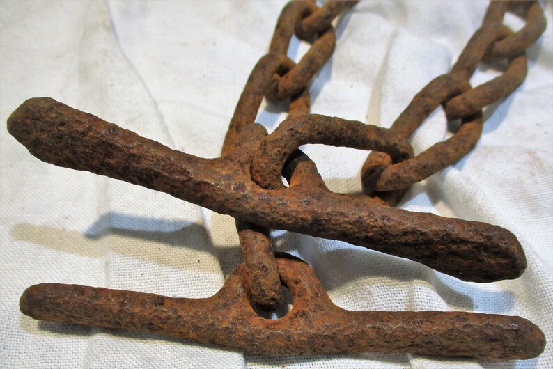 Hog Turner Chain and Two Handles Piglet Turner Large Forged - Etsy