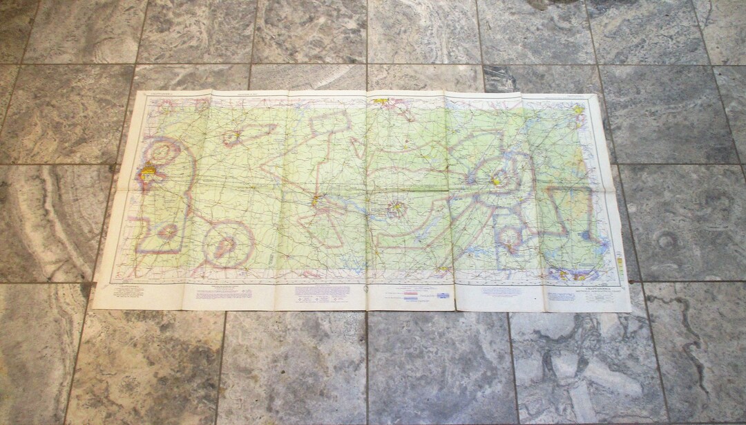 1964 Tennessee Aeronautical Map: Vintage Cold War Pilot's Flight Chart ...