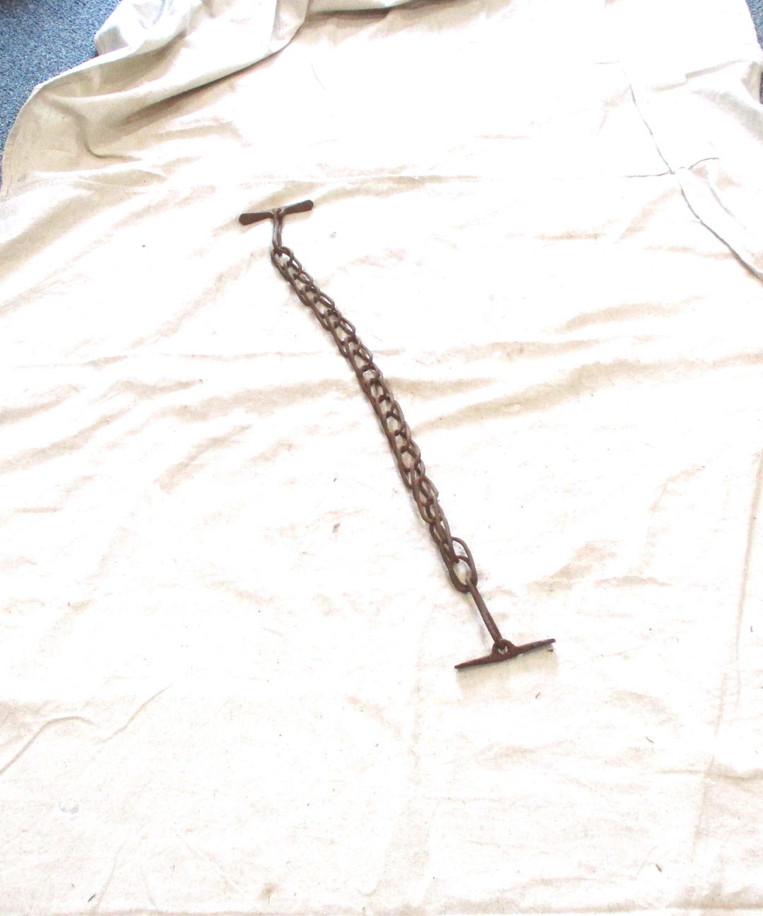 Antique Forged Iron Hog Turner Chain: Rusty Barn Salvage, 29.75" - Etsy