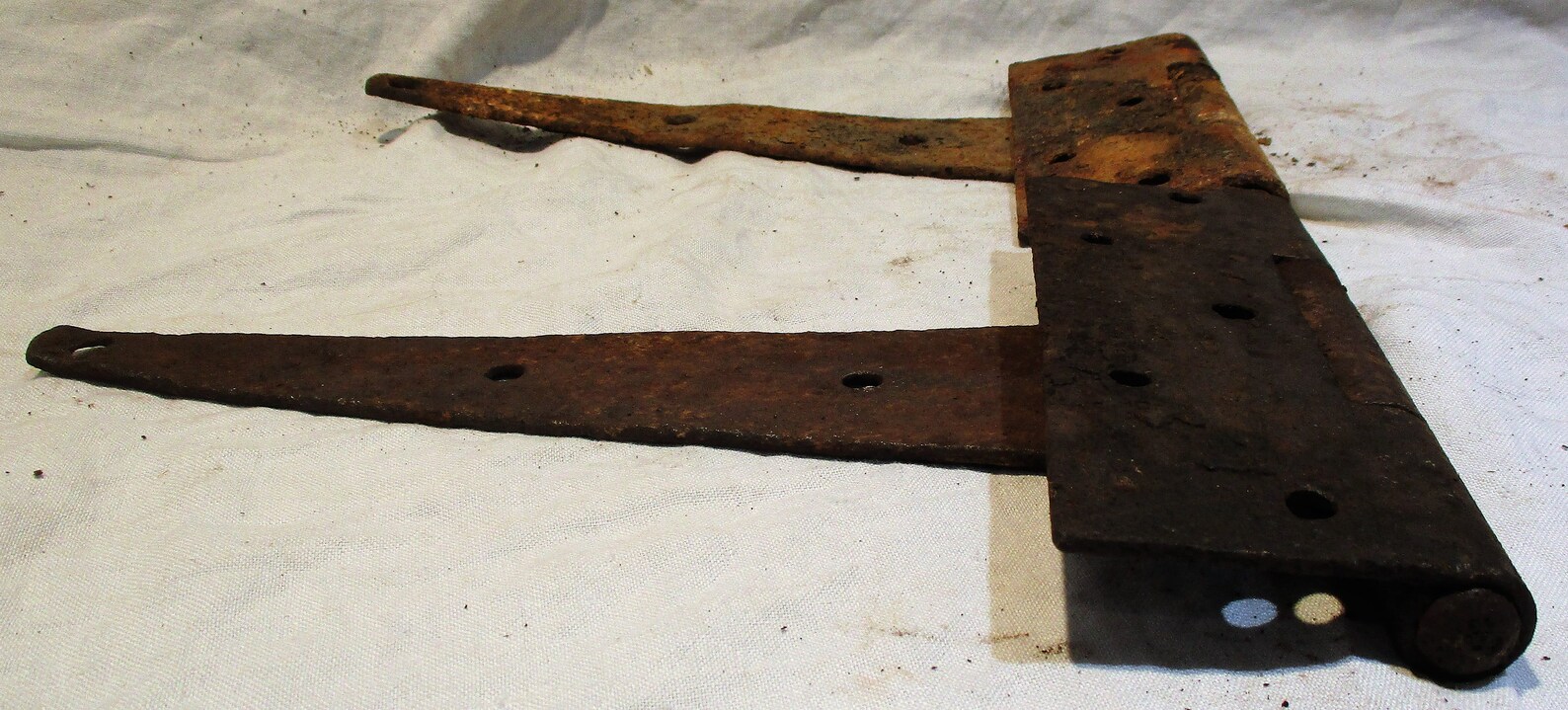 Old Hinges, Large, Heavy Duty Crusty Farm Hinges, Circa 1940s ...