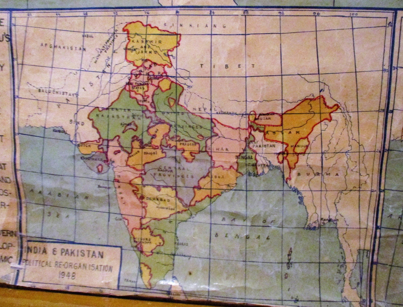 Map of India 1961 Vintage Post-colonial Educational | Etsy