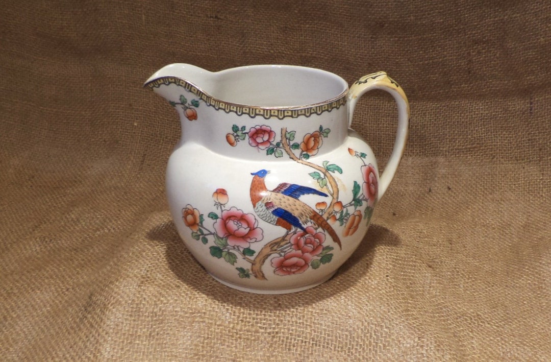 English Whieldon Ware, Pheasant, Antique Fine Bone China, Hand Painted ...