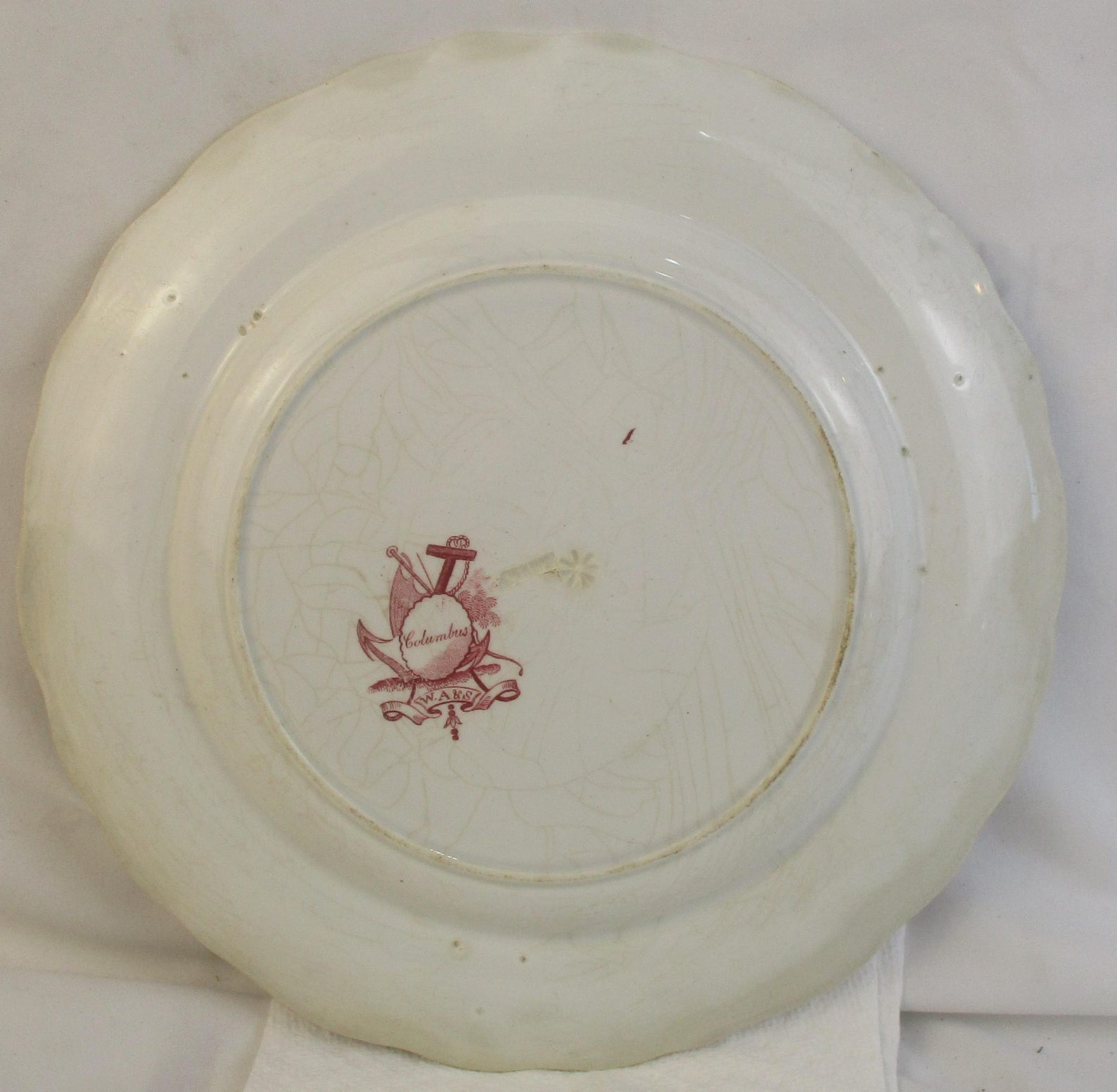 Antique Transferware Plate: William Adams & Sons, Columbus Series ...