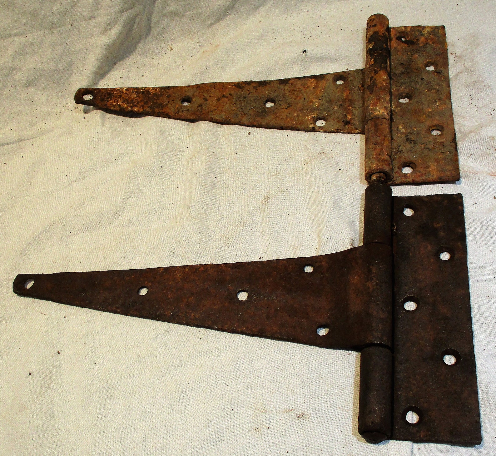 Old Hinges Large Heavy Duty Crusty Farm Hinges circa 1940s | Etsy