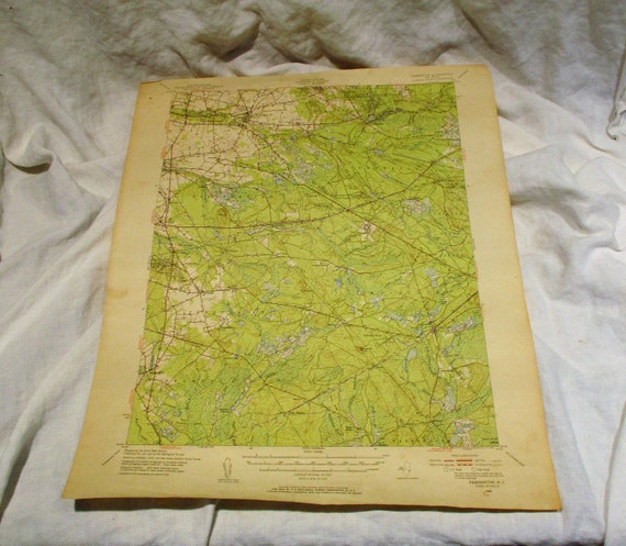Army Map 1949 Antique Topographical Map, US Army Corps Of Engineers
