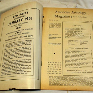 1950 American Astrology Magazine October Issue Mid Century - Etsy