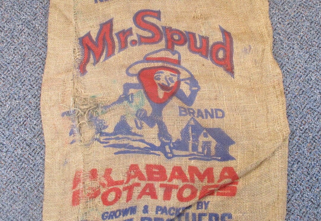 Burlap Sack, Alabama Mr. Spud Brand Potatoes, Nolte Brothers, Fairhope ...