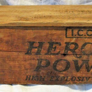 Dynamite or Powder Box, Antique Box, Old Wood Mining Crate, Hercules ...