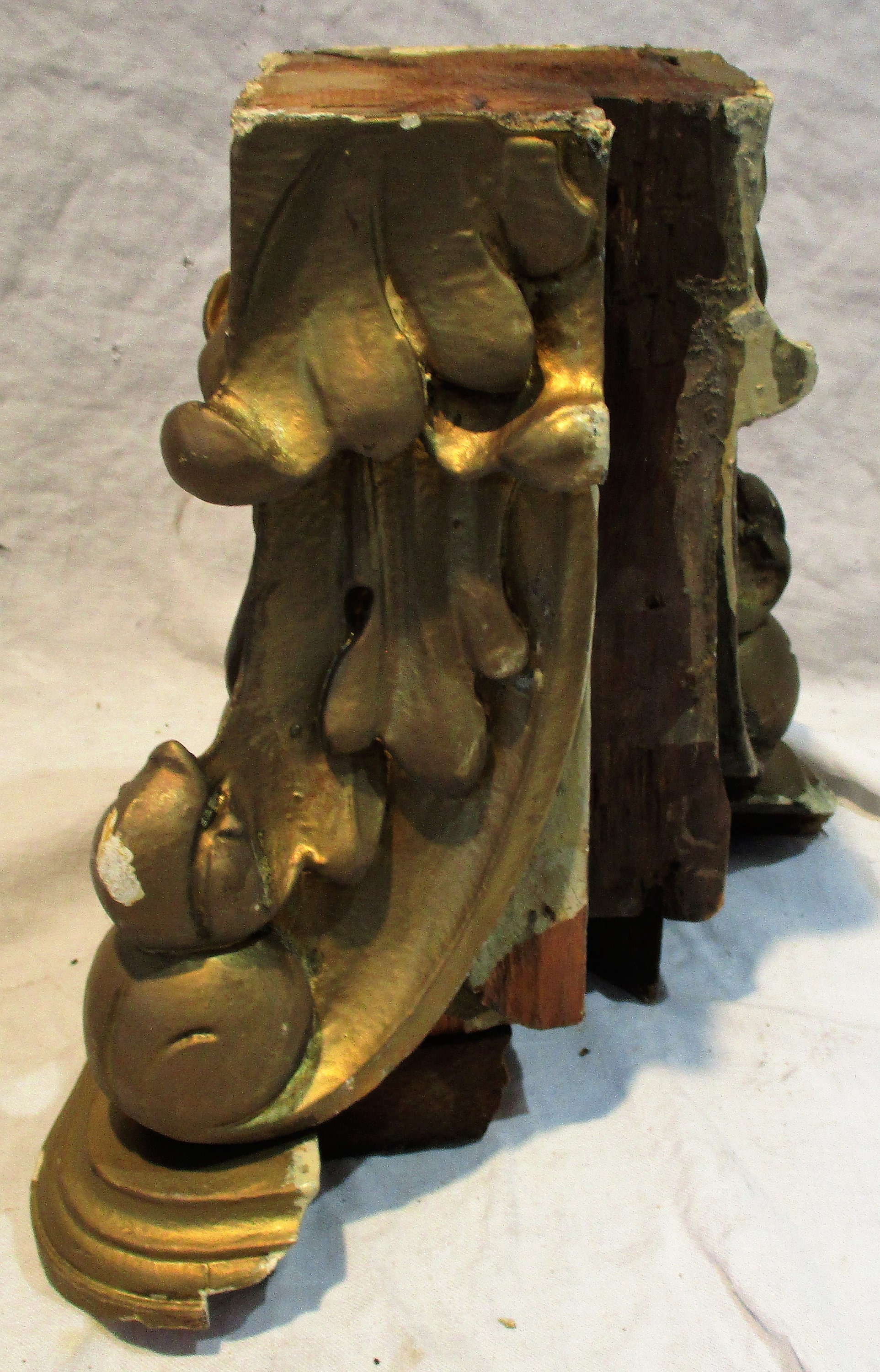 Rococo Column or Capital Fragment Old Gilded Architectural | Etsy