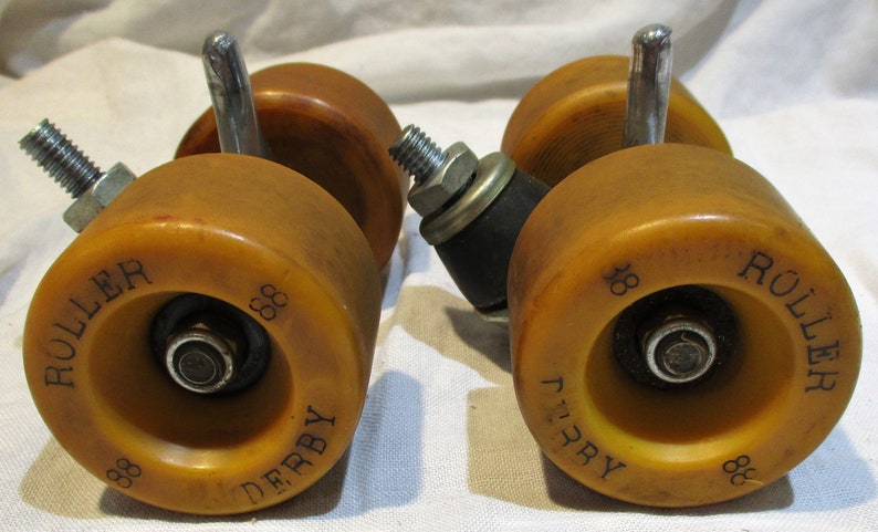 Roller Skate Wheels Vintage Roller Derby Wheels 4 Wheels on | Etsy