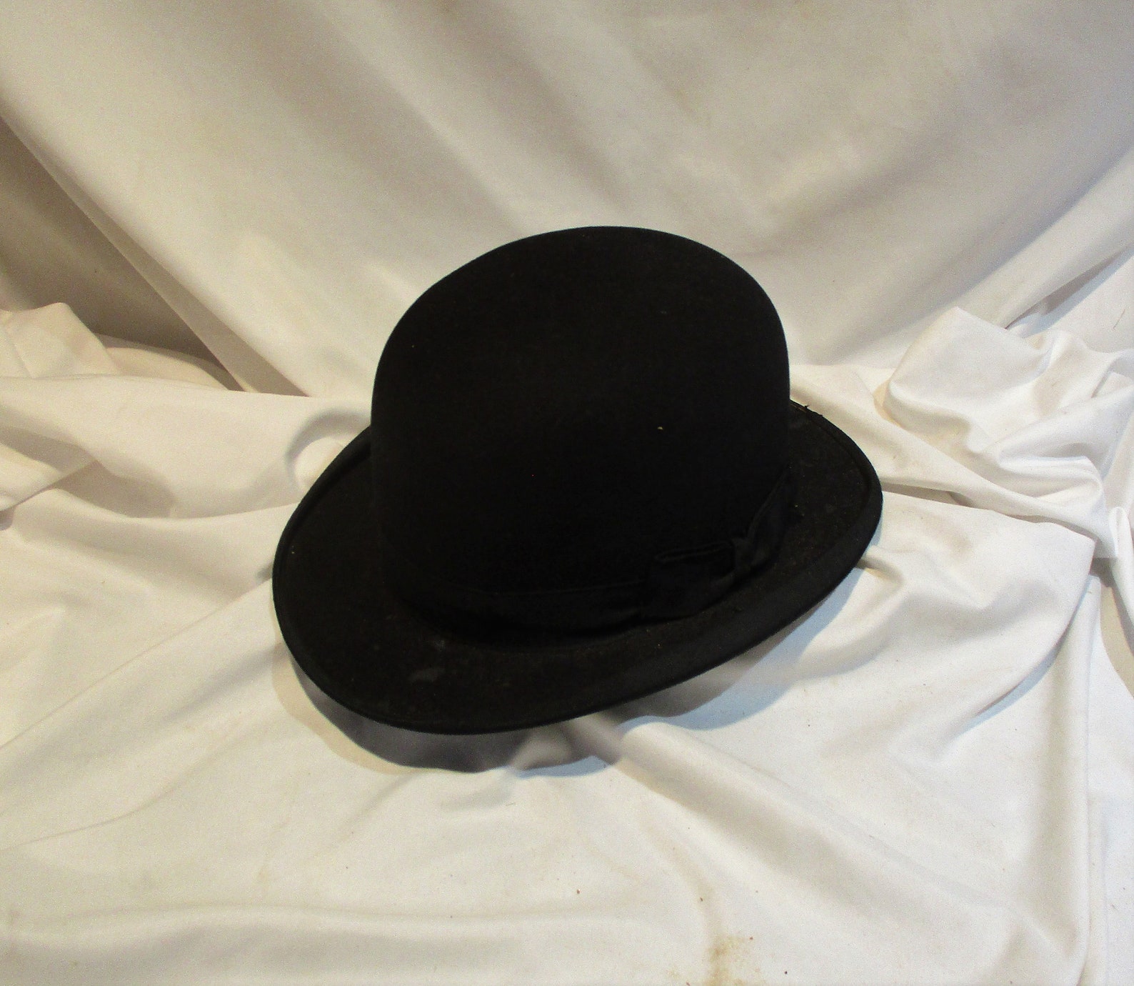 Vintage Black Felt Bowler Hat: Antique Derby, Size 6 5/8 - Etsy