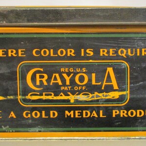 An Du Septic Vintage Crayon Tin, Crayola Tin, Antique Decorative Tin - Etsy