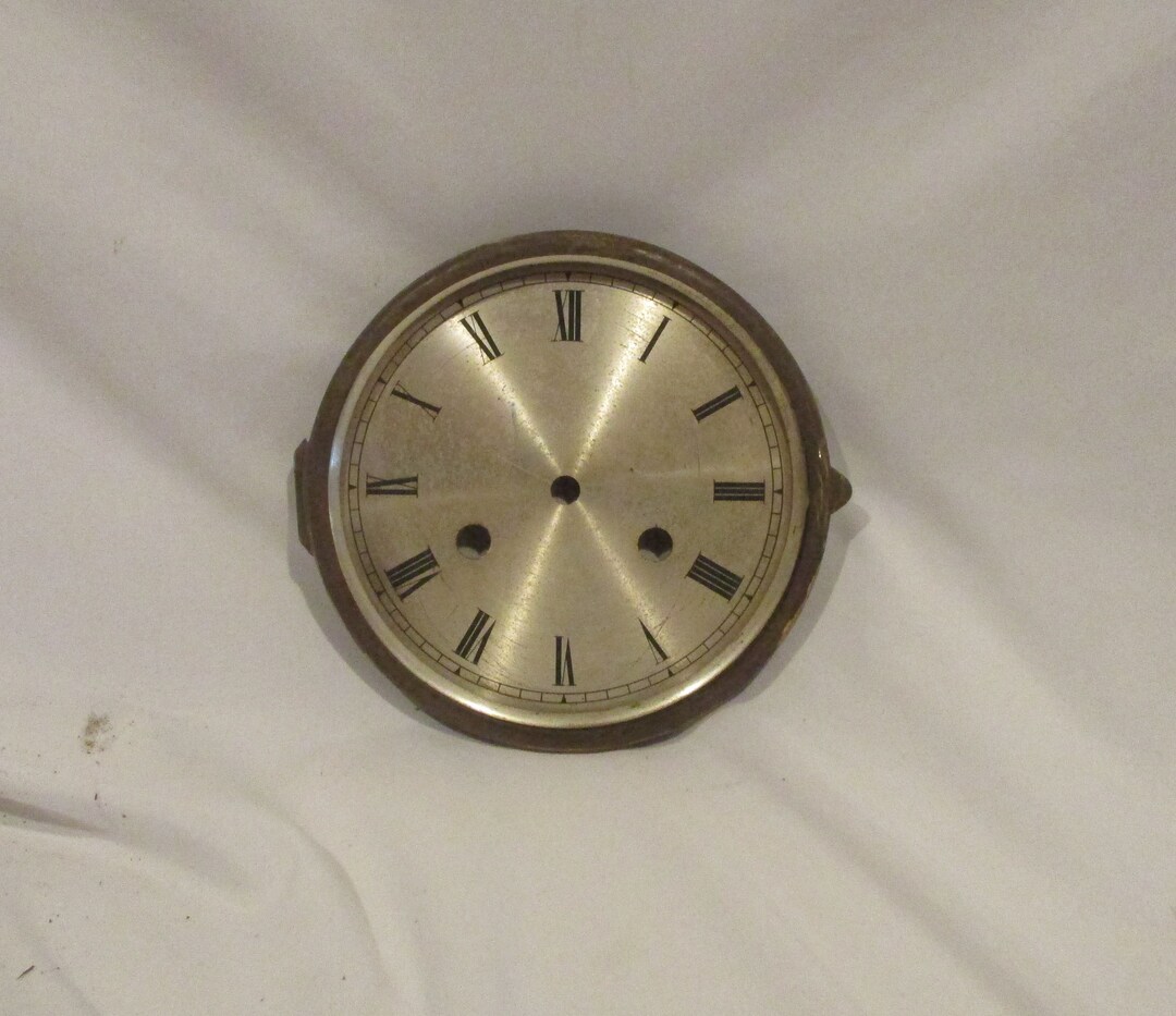 Mid Century Clock Face: Roman Numerals, Hinged Bezel, Repair Part - Etsy