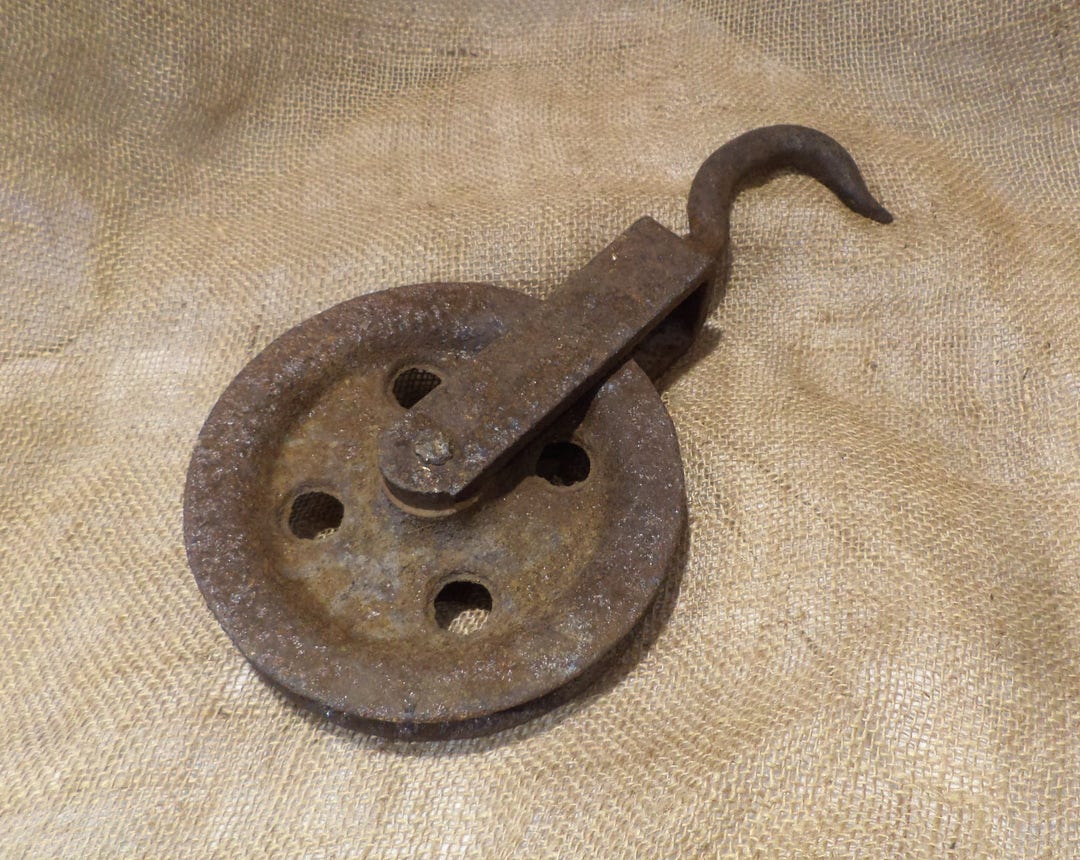 Metal Pulley, Rusty Factory Industrial Salvage, Hand Forged - Etsy