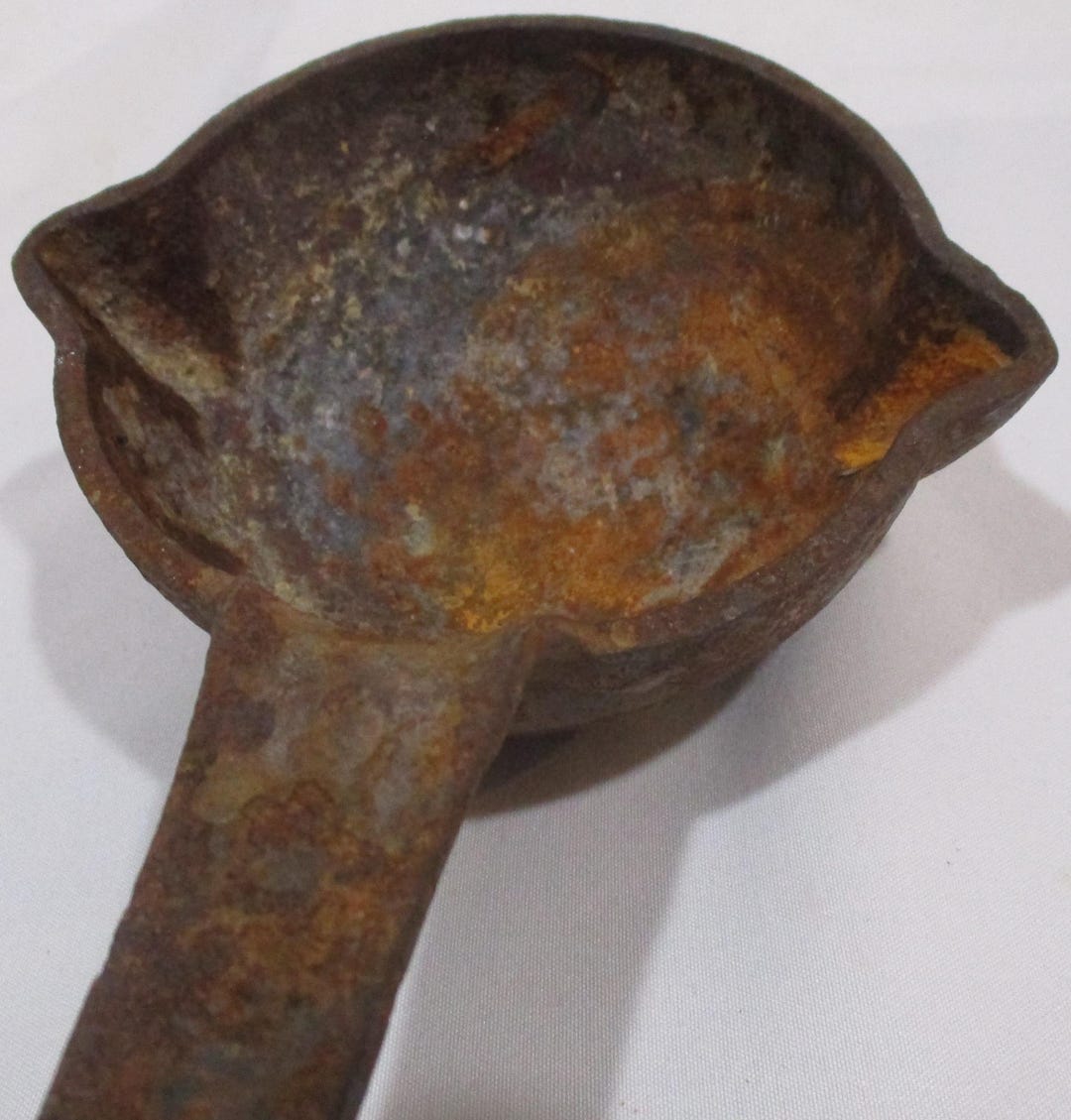 Antique Metal Forge Crucible: Blacksmith Smelting Tool With Pigtail ...