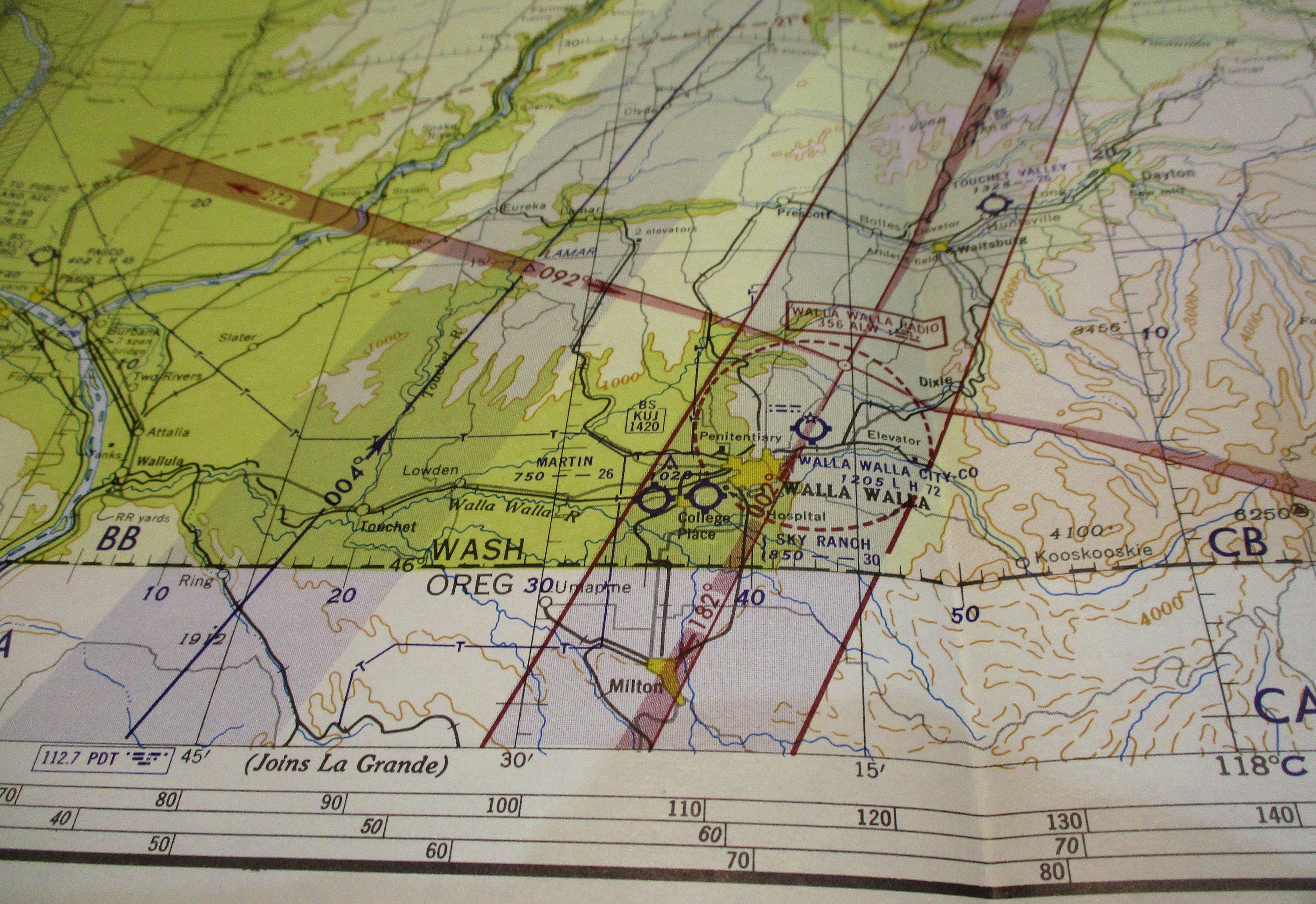1954 Mapa de la Fuerza Aérea Mapa Aeronáutico Mapa del - Etsy México