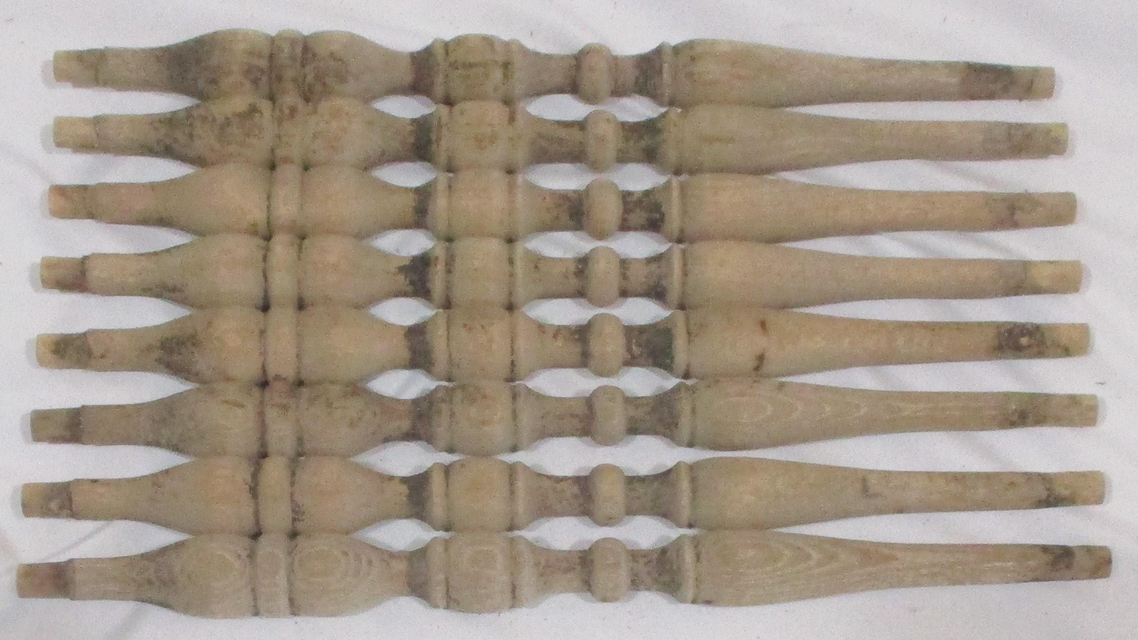 8 Spindles Chair or Furniture Parts Hand Turned Stretchers Vintage Furniture Fragments Salvage Etsy