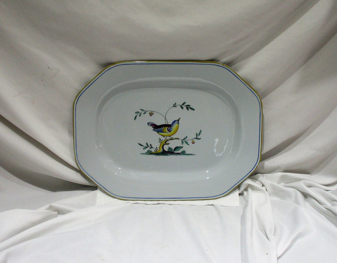 Spode Queen's Bird Large Platter, Antique Octagonal English Ironstone ...
