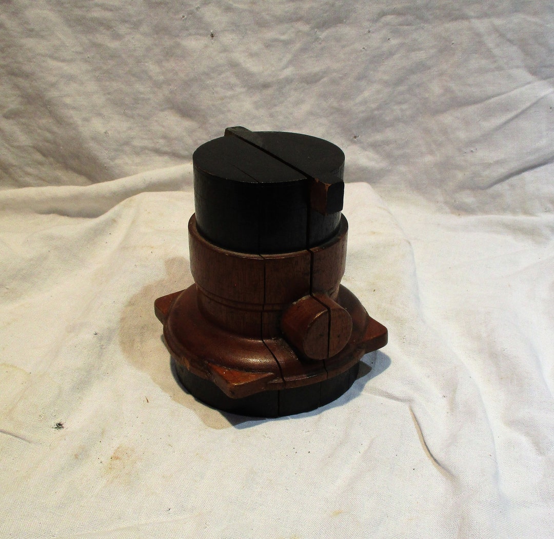Foundry Mold, Antique Wood, Old 2 Piece Mold, Industrial Factory ...