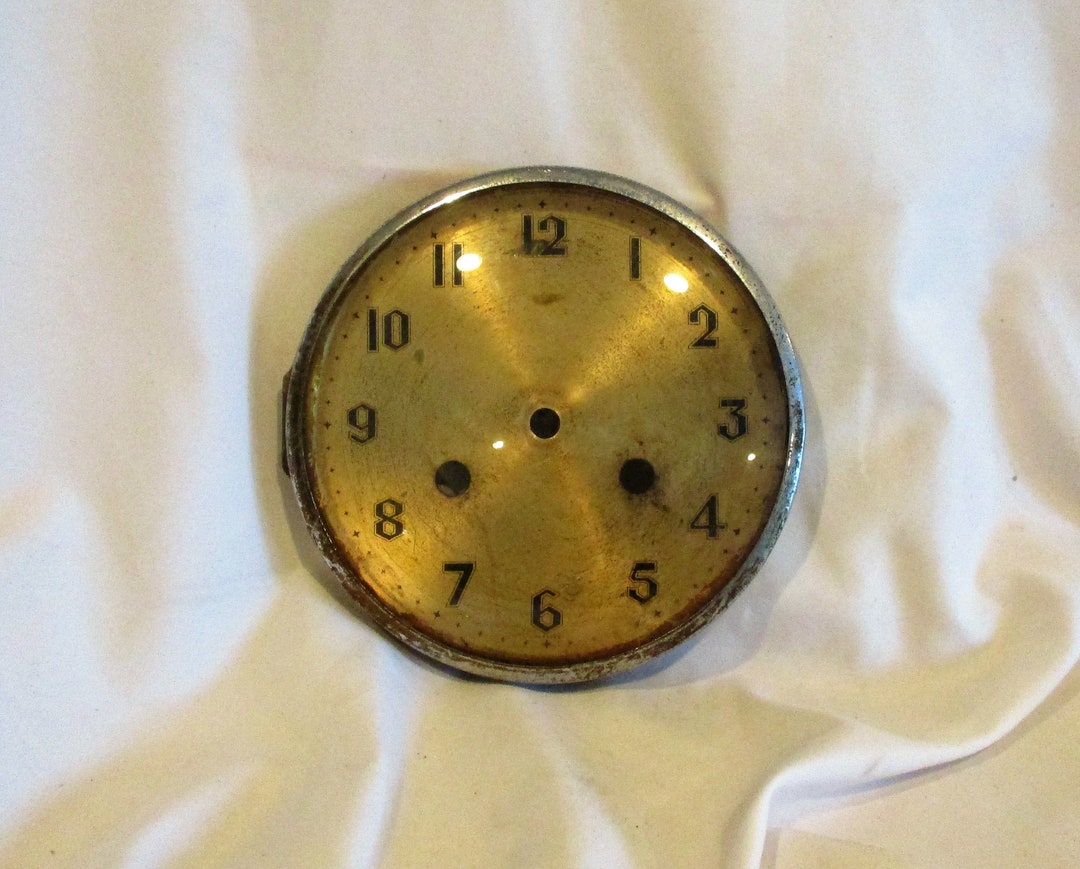 Clock Face and Mounting, Mid Century Arabic Numerals, Clock Part ...
