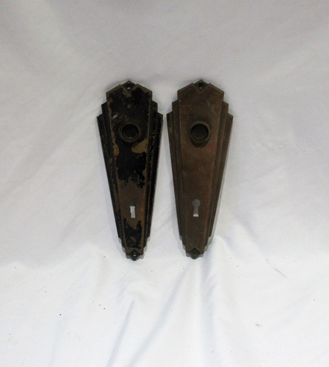 Door Latch Plates, Vintage Art Deco Door Lock Hardware, Old Doorknob ...