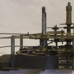 Clock Mechanism or Movement, E. N. Welch, Antique Brass, Salvage Chic ...