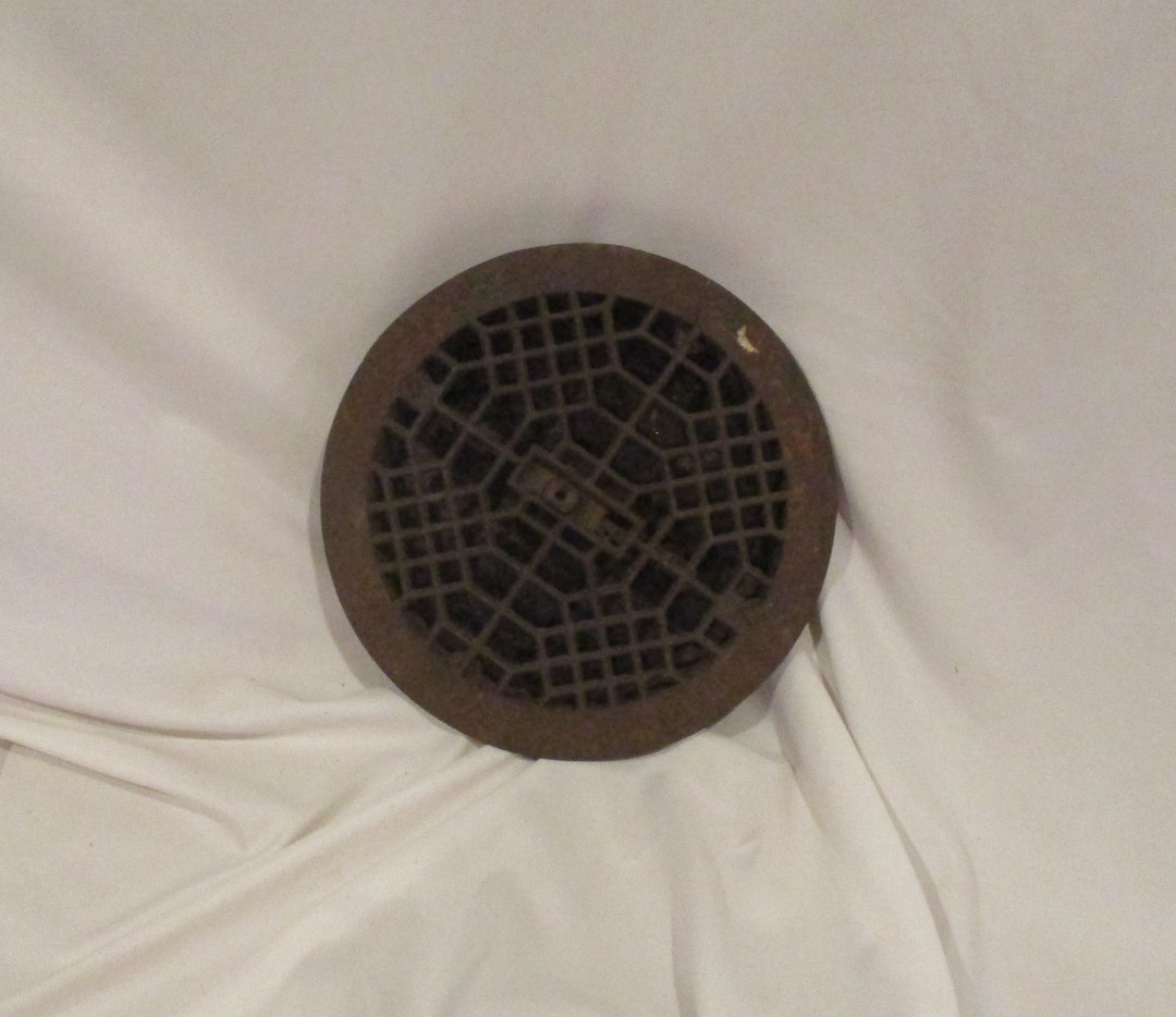Vent Grate, Old Round Radiator Cover and Base, Arts & Crafts ...