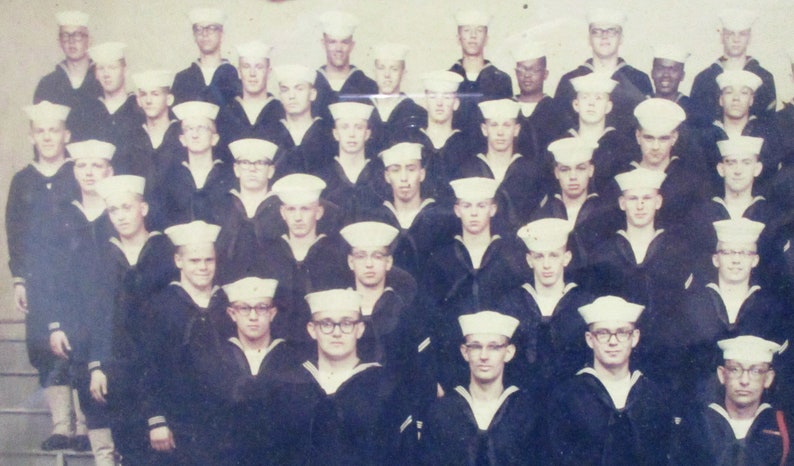 1964 US Navy Group Photo, Black & White, Vintage Framed American ...