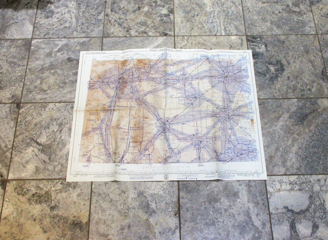 1957 Aeronautical Map: Albuquerque, Roswell, NM & West Texas - Vintage ...