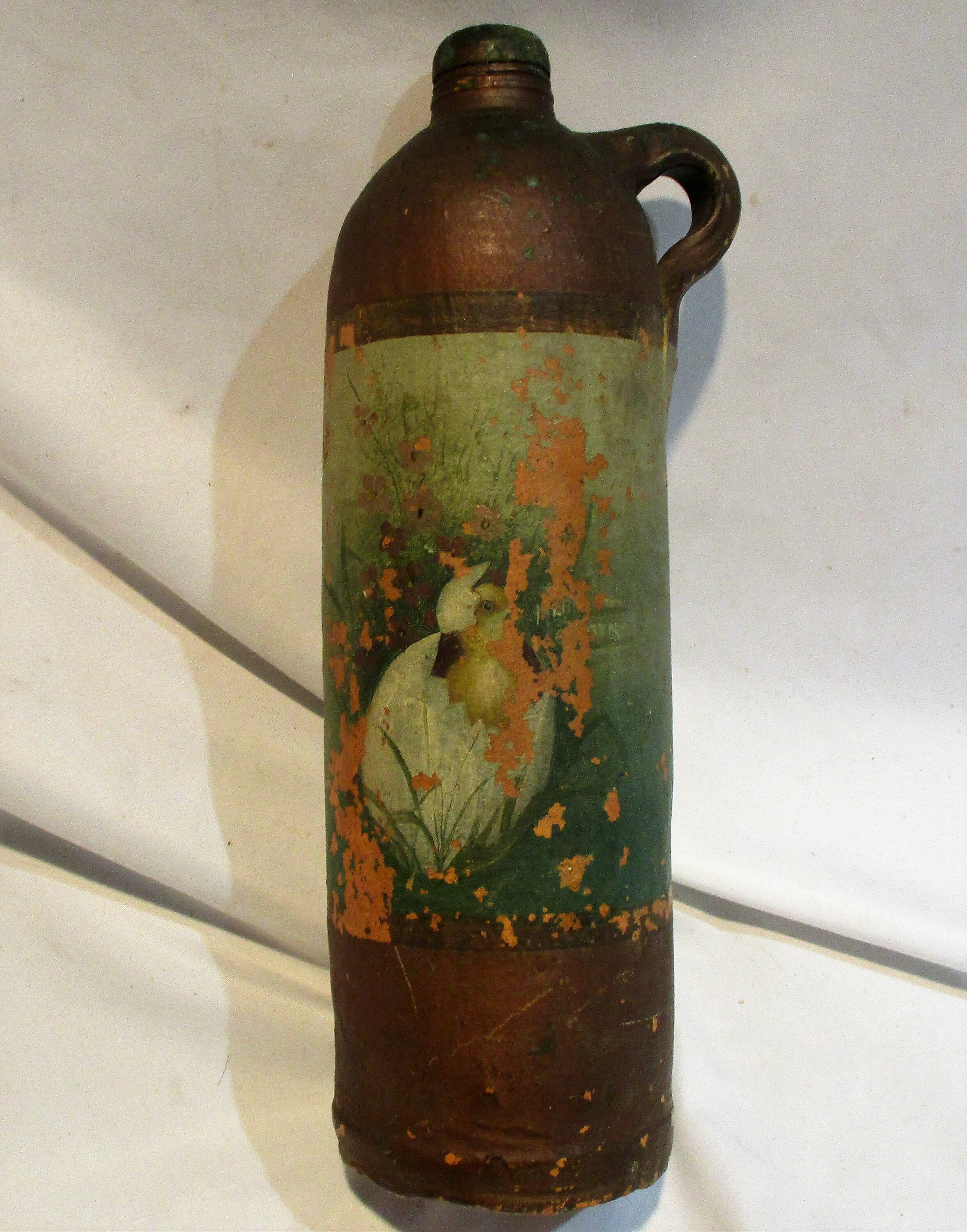 Antique German Stoneware Jug: Folk Art Hatching Chicken Decor - Etsy