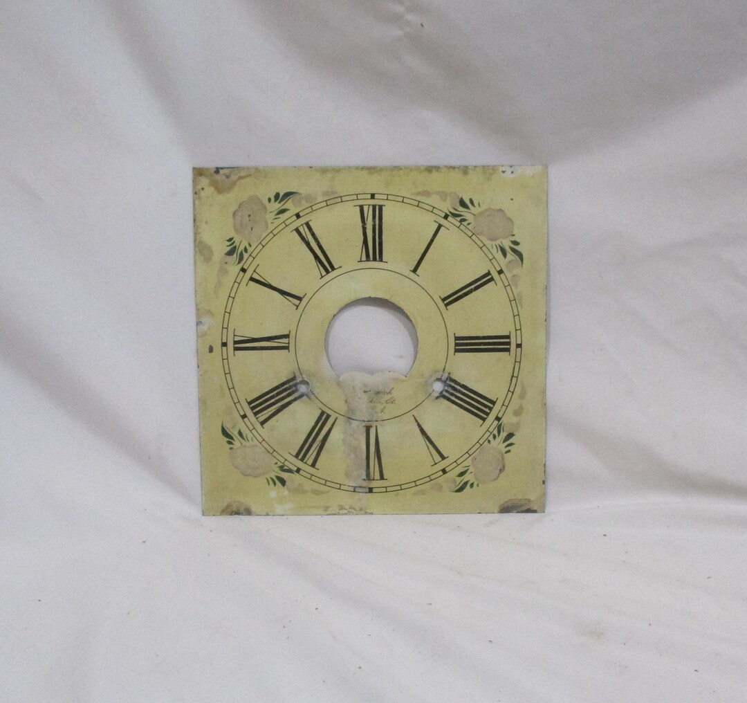 Clock Face, Vintage Square Shape, Possibly Forestville, Connecticut ...