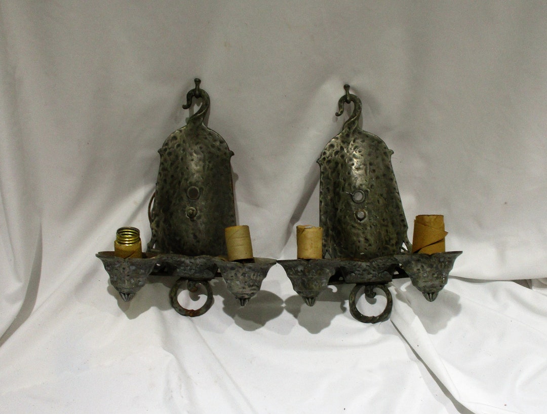 Wall Sconces, Antique Medieval, Baroque, or Gothic Pair of Sconces ...