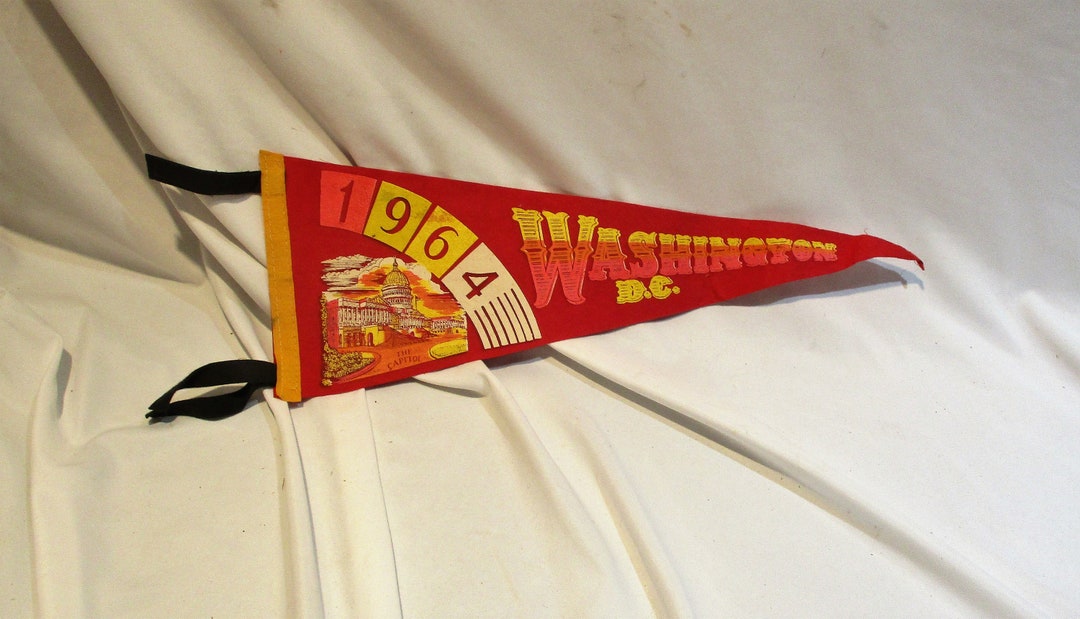 Felt Banner, Washington DC Pennant, the Capitol Building, Vintage Felt ...