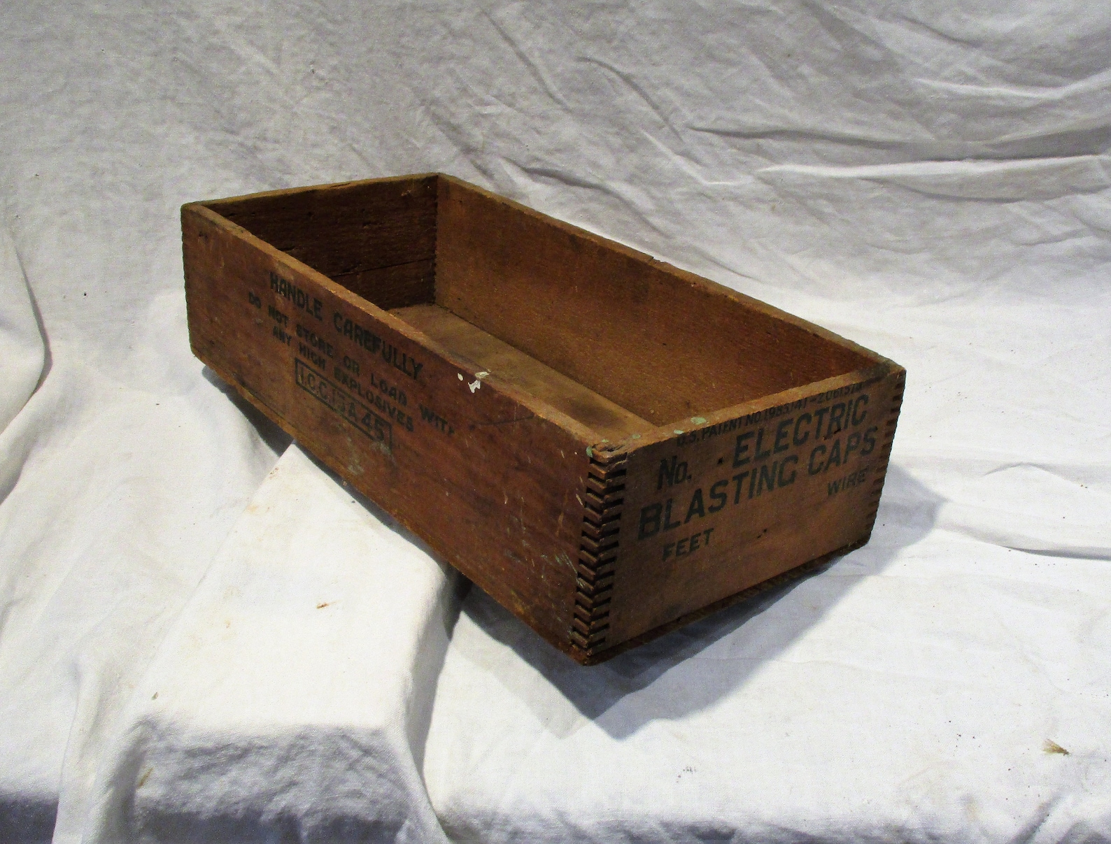 Blasting Caps Box Antique Box Old Wood Crate Atlas Powder - Etsy
