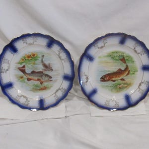 Antique Fish Plates: Austrian Luncheon Decor, 19th Century Pair - Etsy