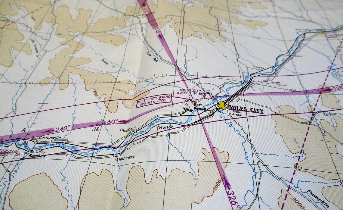 Aeronautical Map 1948 Vintage Pilot's Map Vectors - Etsy