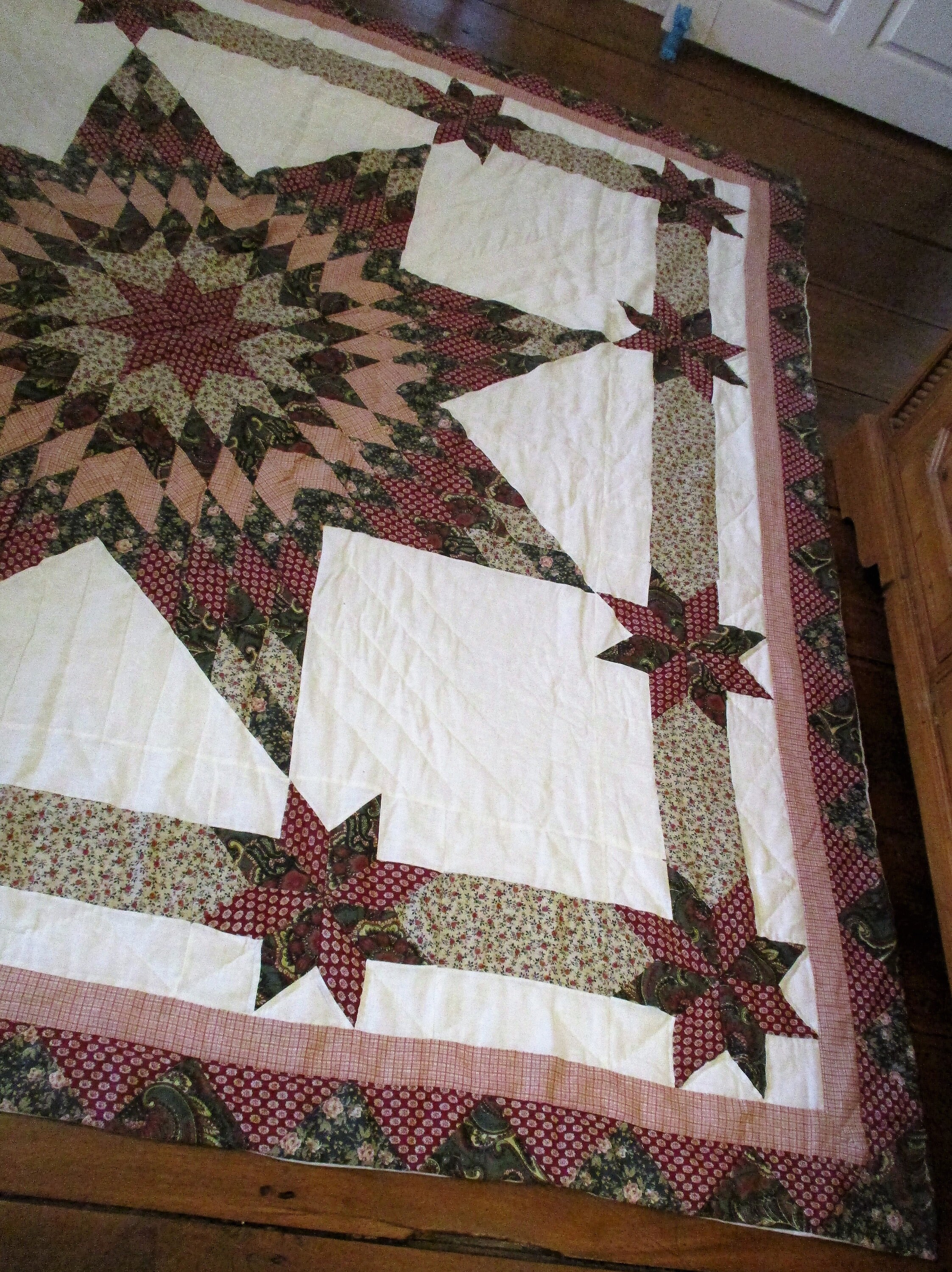 Coverlet or Quilt Large Old and Hand Made Star Pattern | Etsy